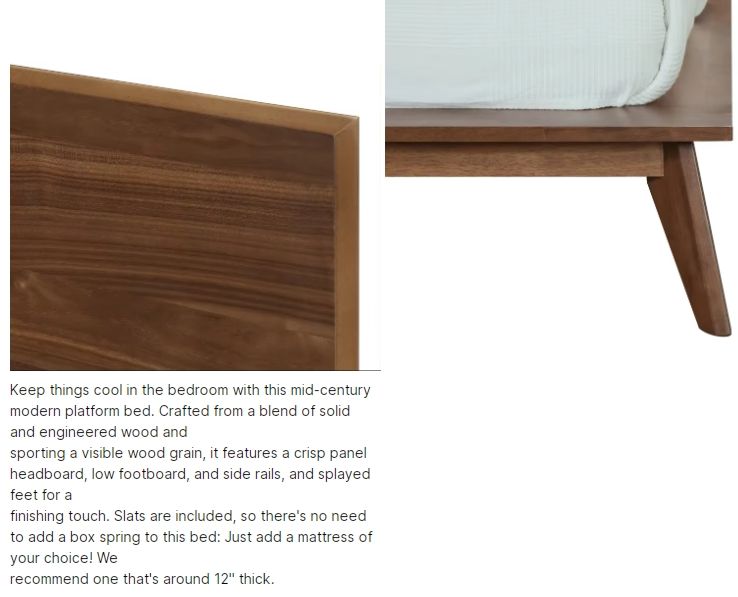 Kindred Solid Wood Platform Bed wooden beds